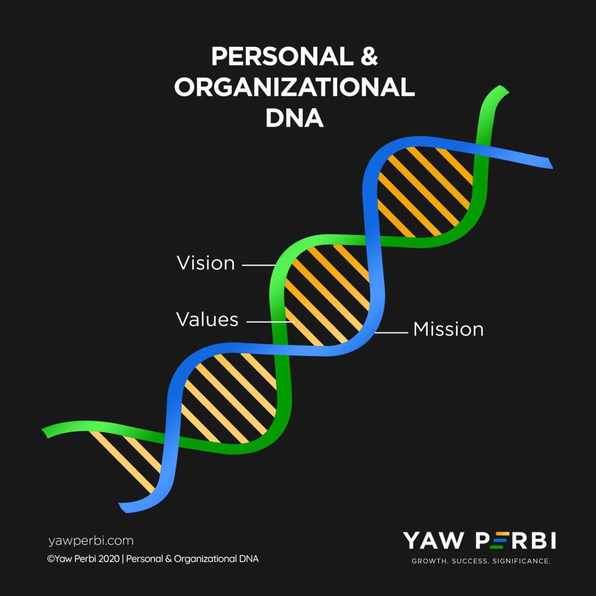 Personal and Corporate DNA: Vision, Mission and Values - Yaw Perbi